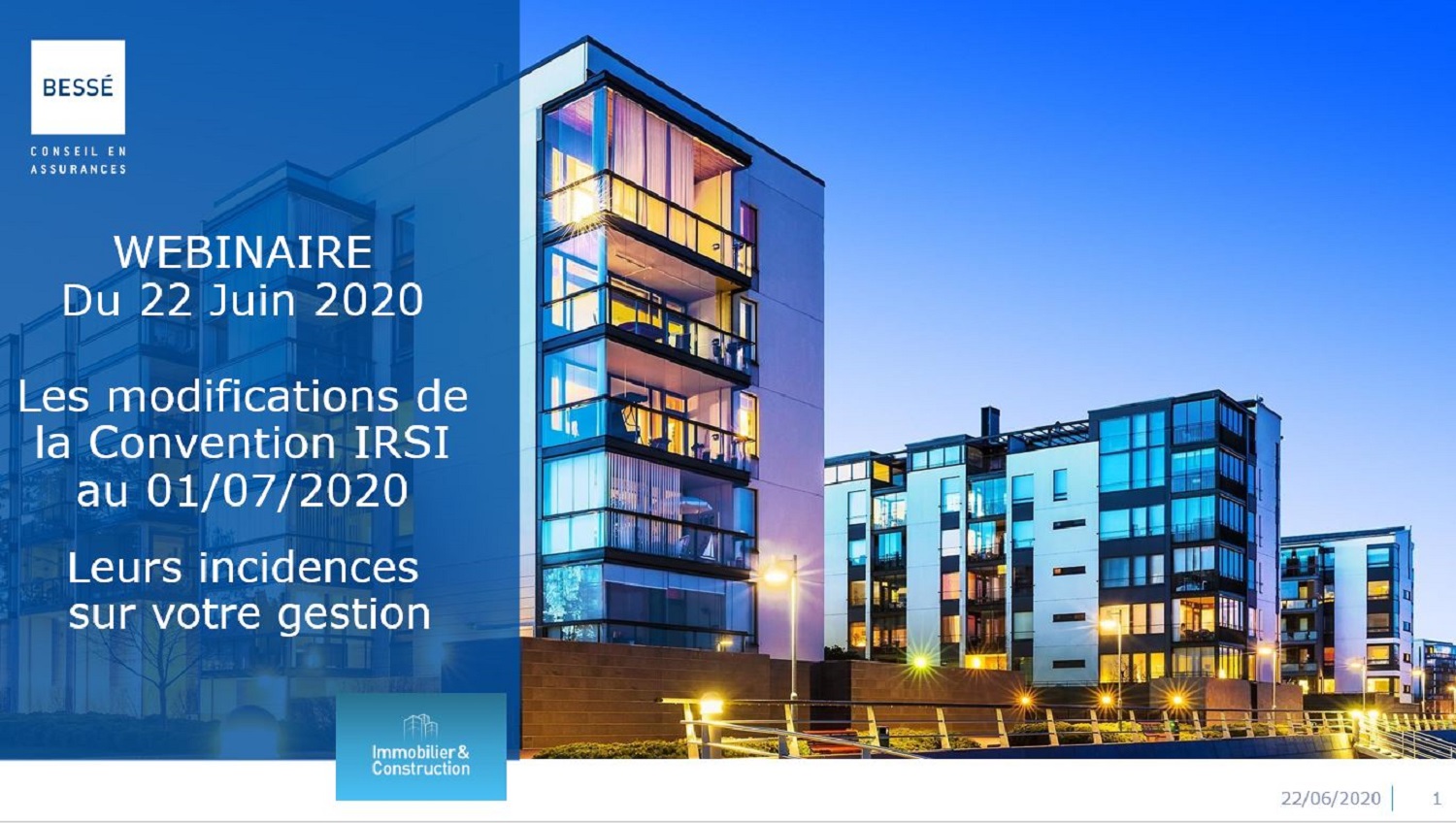 Replay du Webinaire IRSI du 22 juin 2020 | Bessé